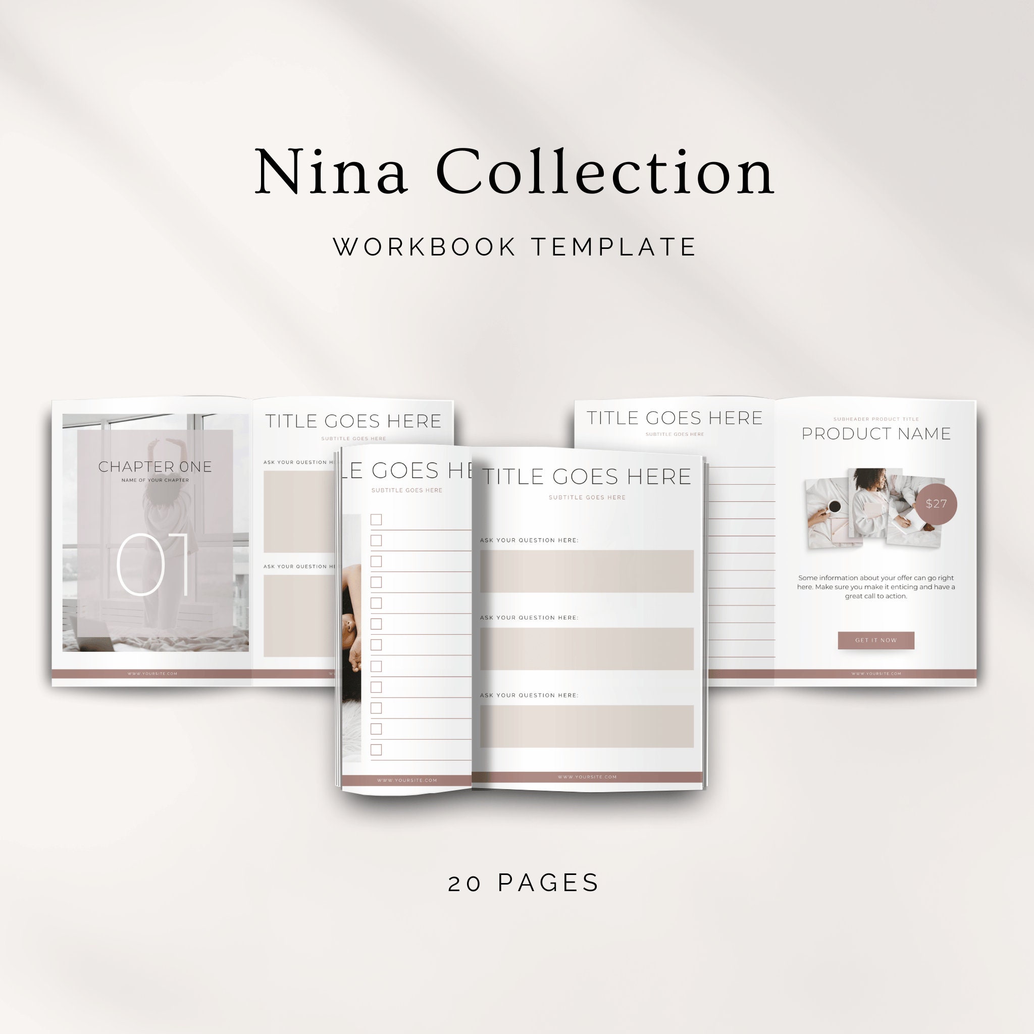 Nina Collection Canva Workbook Template - Etsy