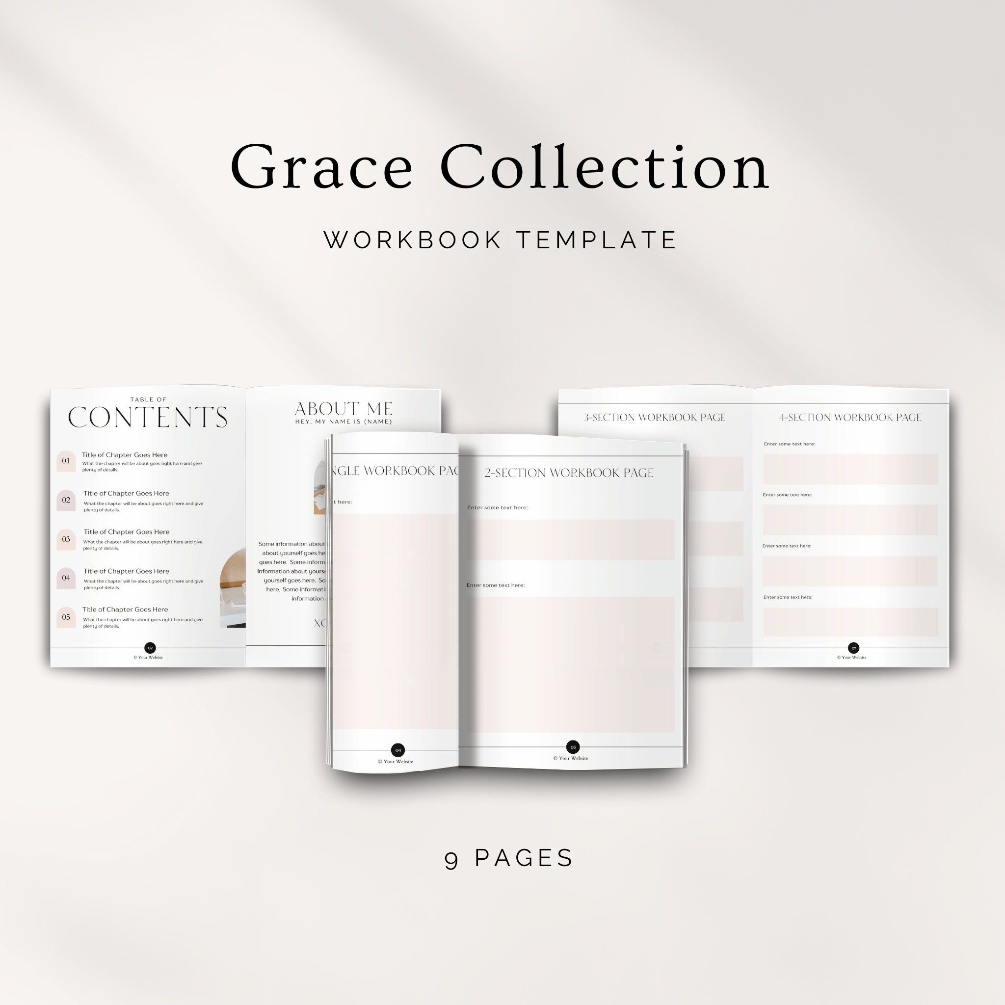 Grace Collection Canva Workbook Template - Etsy
