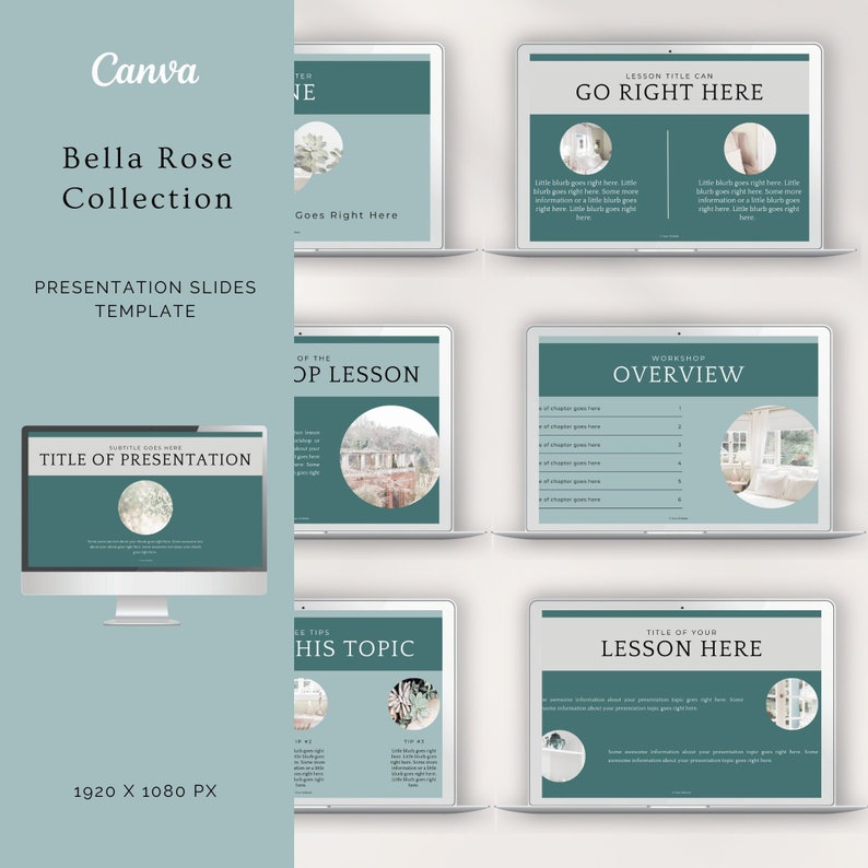 Bella Rose Collection Canva Presentation Slides Template - Etsy