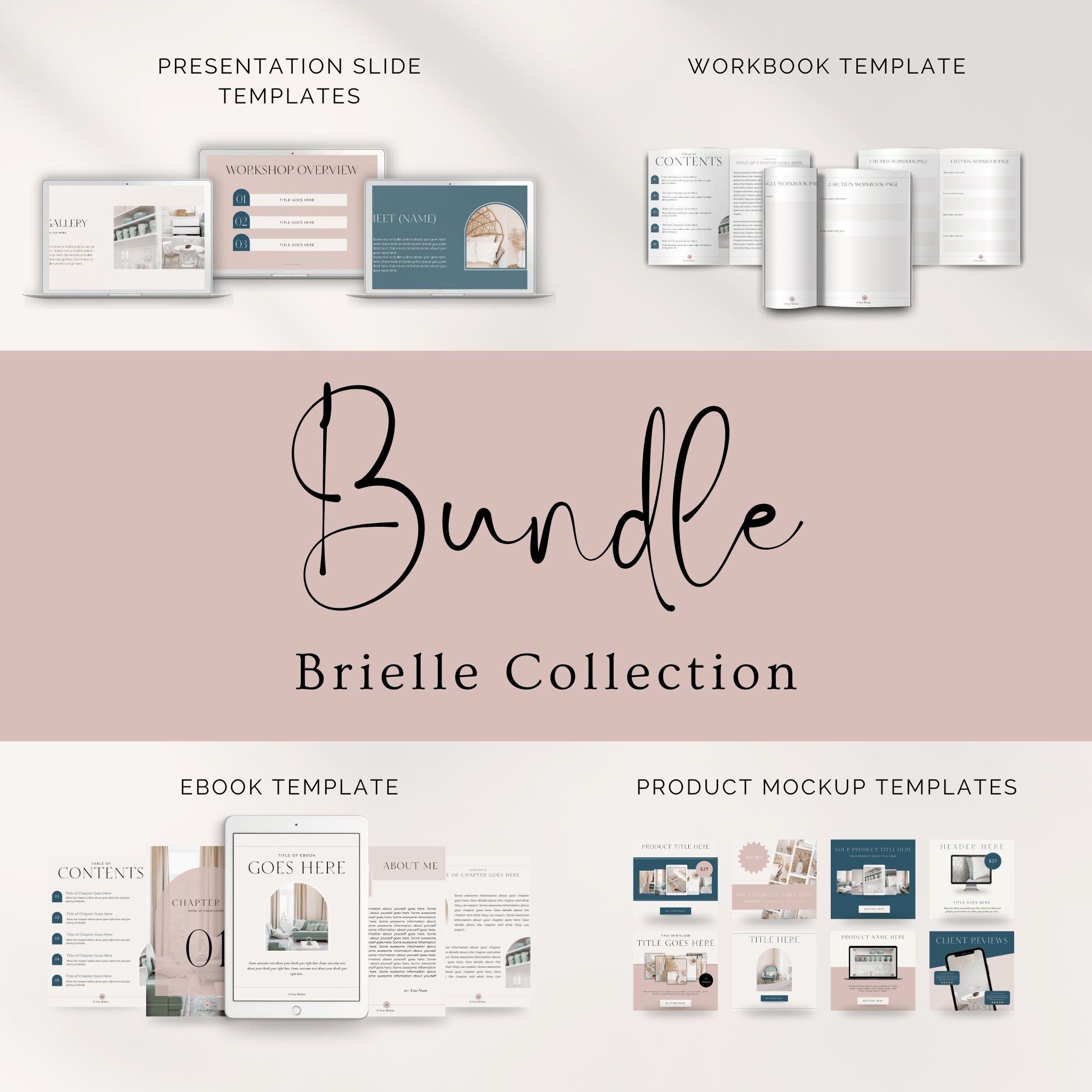 Brielle Collection Bundle Canva Templates - Etsy
