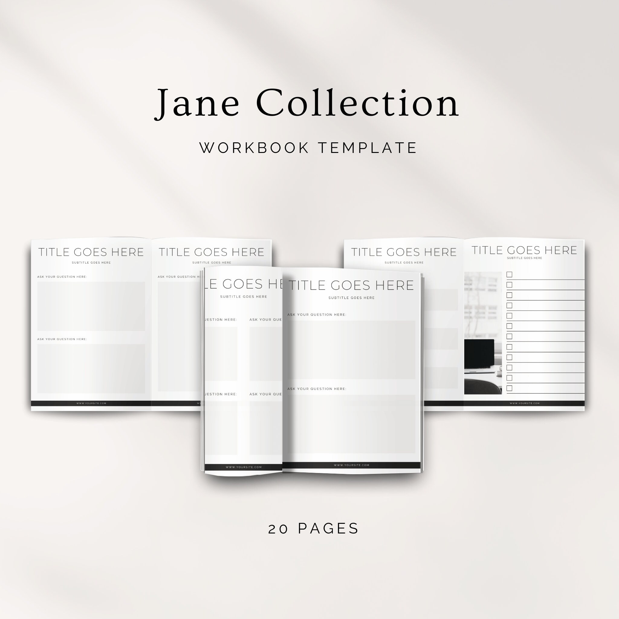 Jane Collection Canva Workbook Template - Etsy