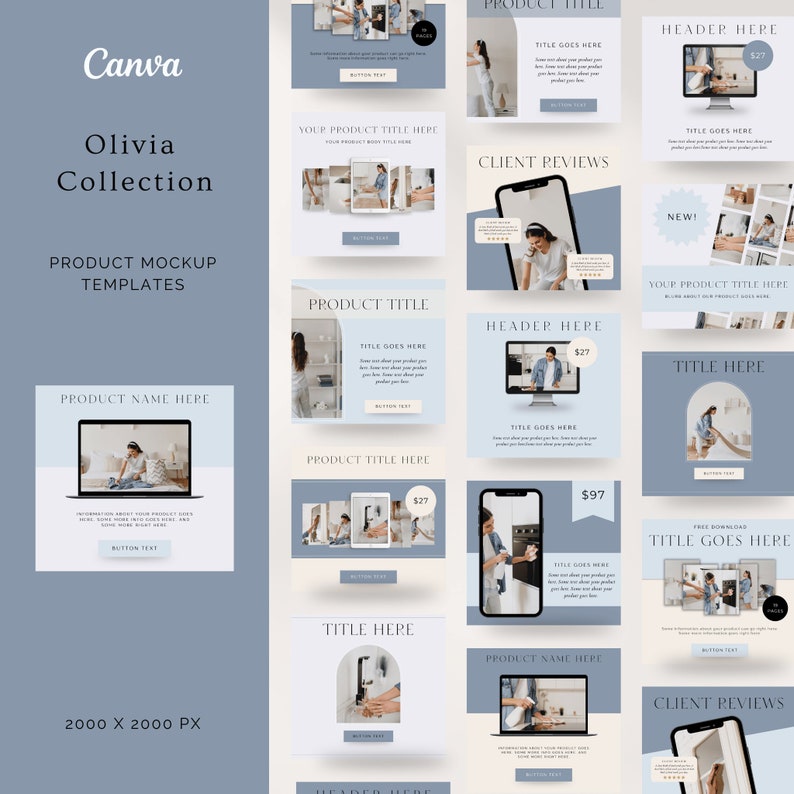 Olivia Collection Canva Bundle - Etsy