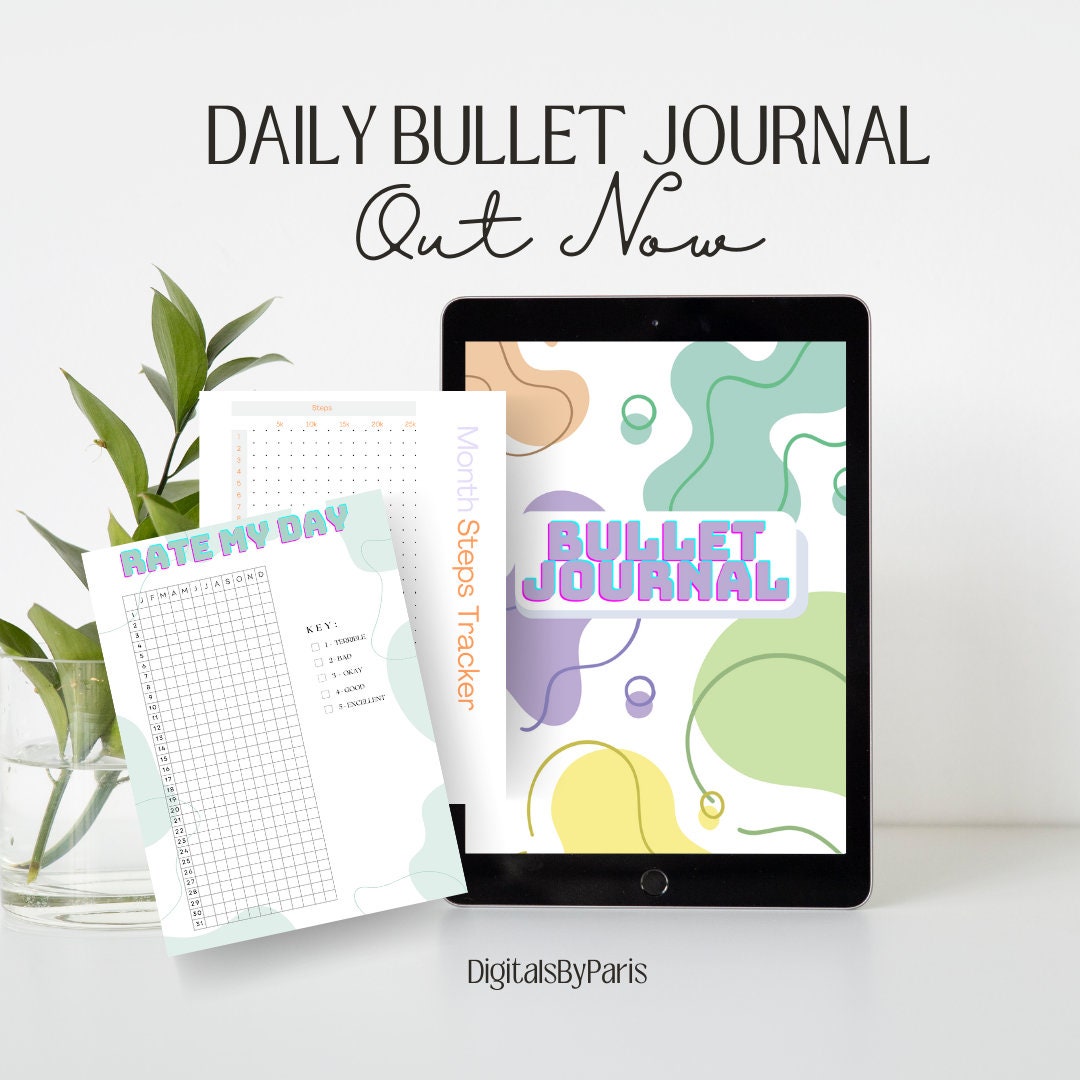 Daily Bullet Journal Sheets Printable Digital Product PDF - Etsy