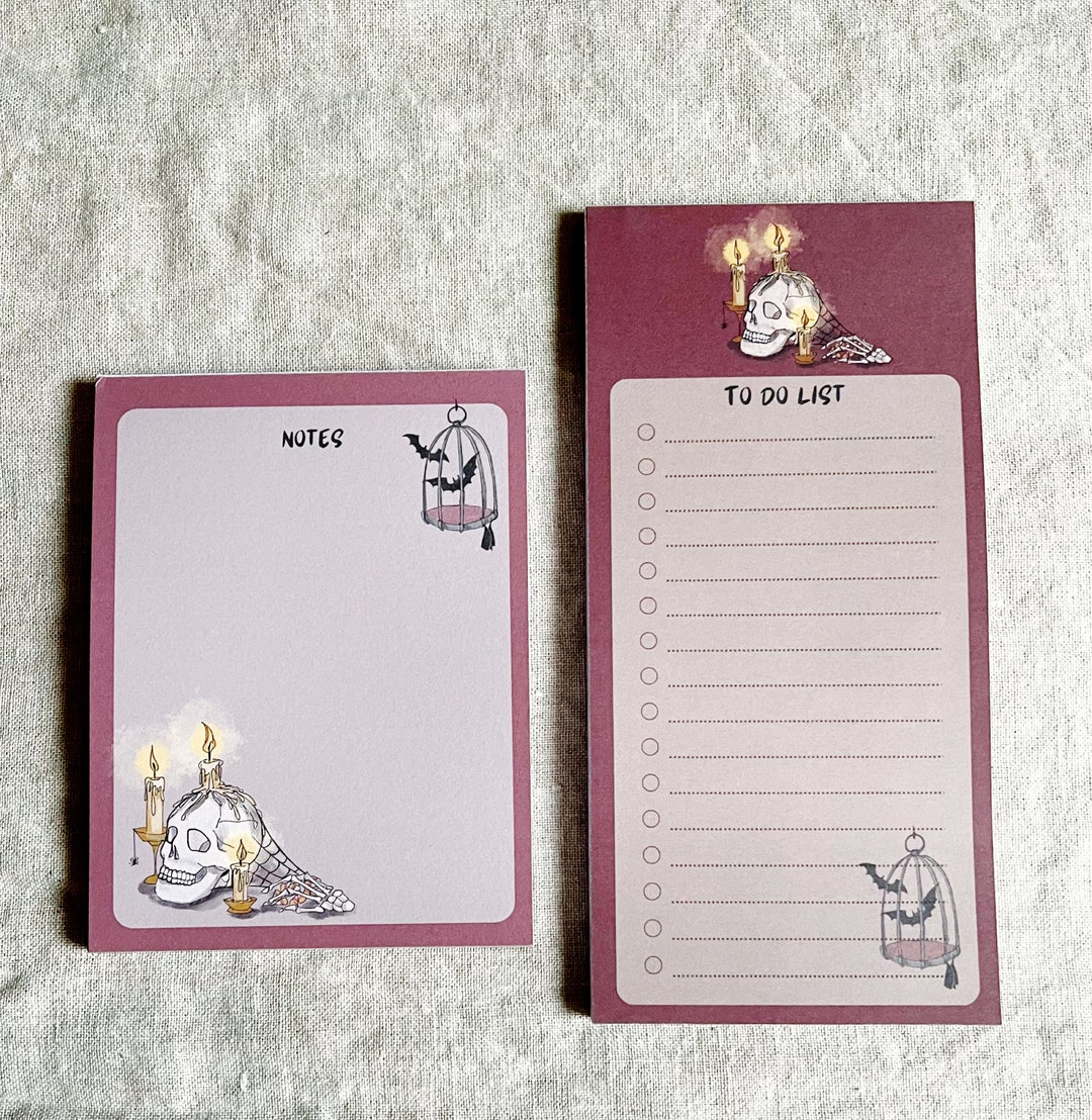 Spooky Scary Notepad and To-do List Original Artwork Halloween Themed ...