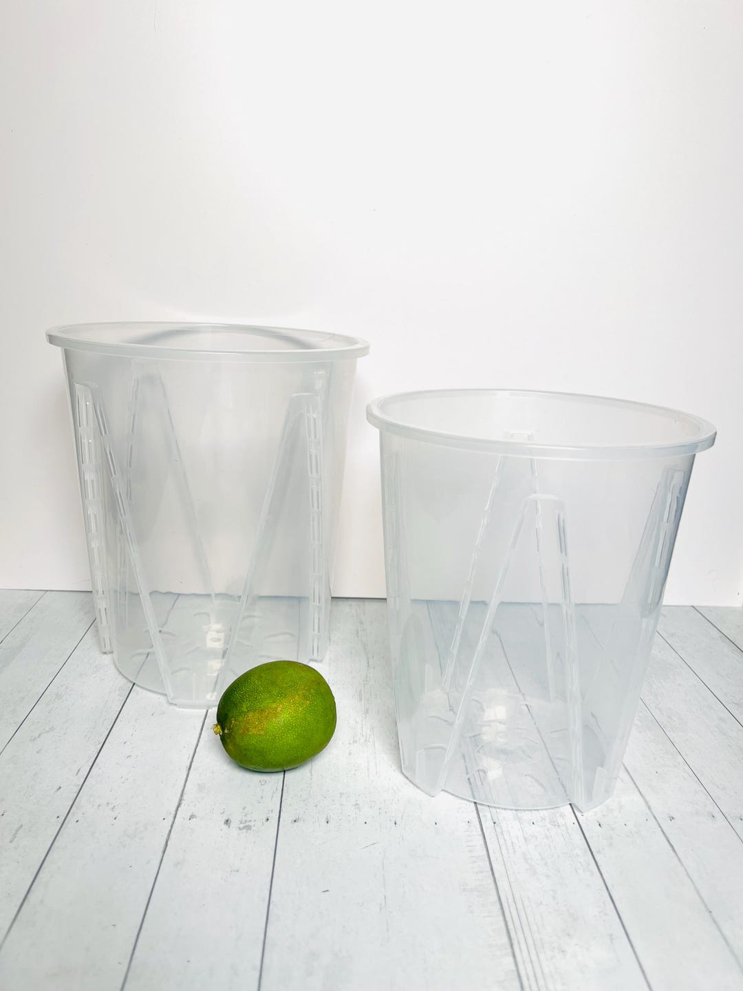 6” Clear Round Tall Pot Air Slots Flow Plastic Plant Nursery Pots for ...