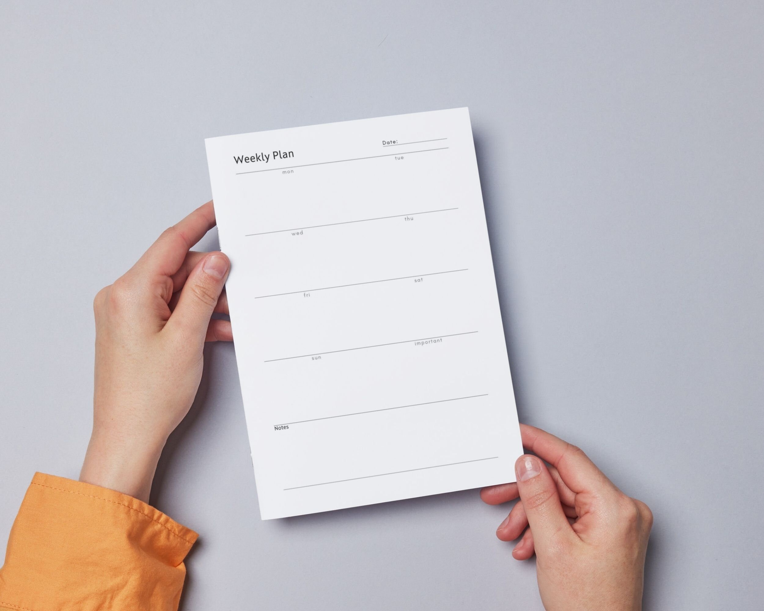 Weekly Planner Printable Minimalist Weekly Schedule Week at - Etsy