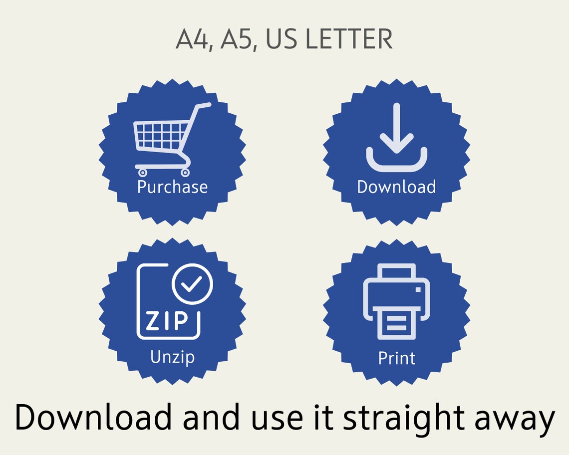 Printable Monthly Planner 2024, Month at a Glance, Minimalist Two Pages ...