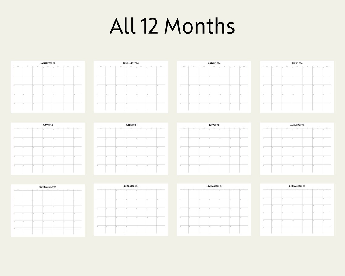 2024 Monthly Productivity Planner Monthly Schedule Monthly - Etsy