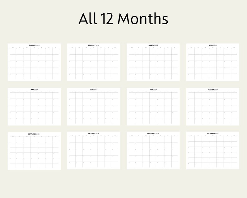 2024 Monthly Productivity Planner Monthly Schedule Monthly - Etsy