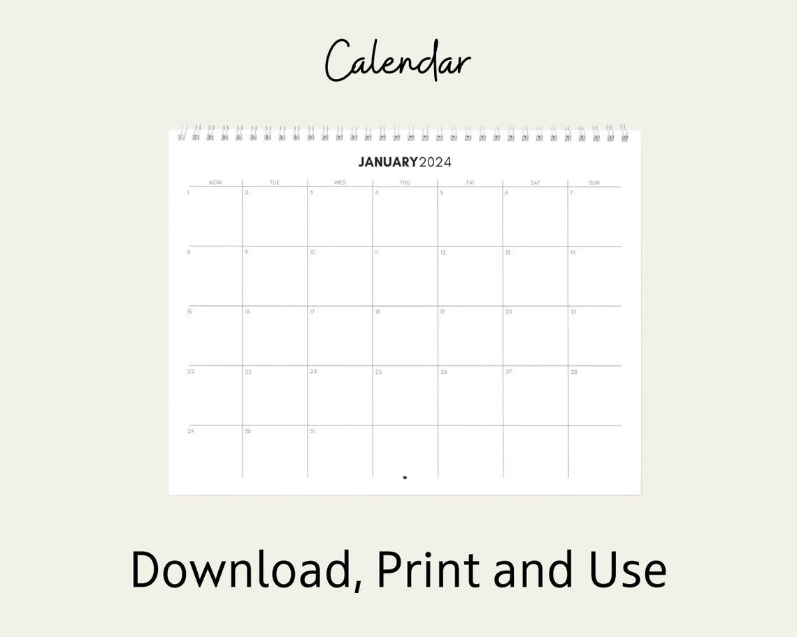 2024 Monthly Productivity Planner Monthly Schedule Monthly - Etsy