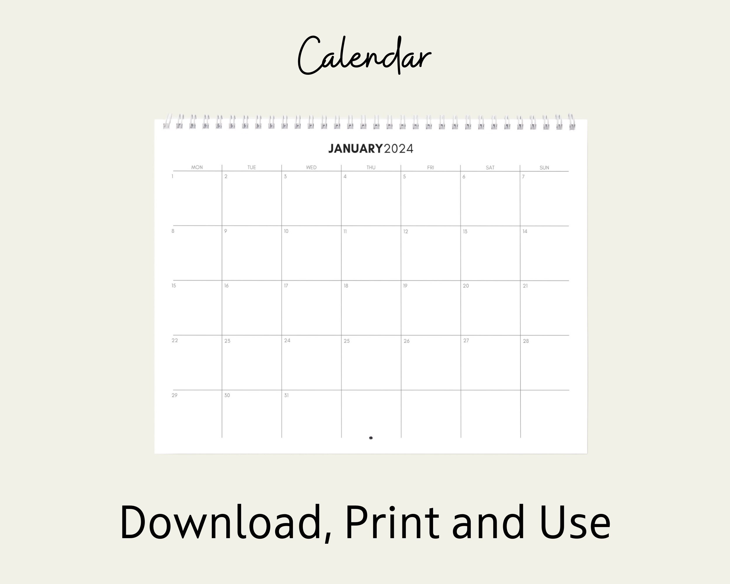 2024 Monthly Productivity Planner Monthly Schedule Monthly - Etsy