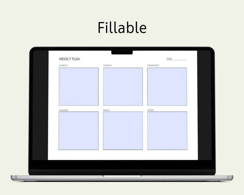 Five Day Weekly Planner Printable, Weekly Schedule, Week at a Glance ... Five Day Weekly Planner Printable, Weekly Schedule, Week at a Glance ...