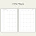 Printable Monthly Planner 2024, Month at a Glance, Minimalist Two Pages ...