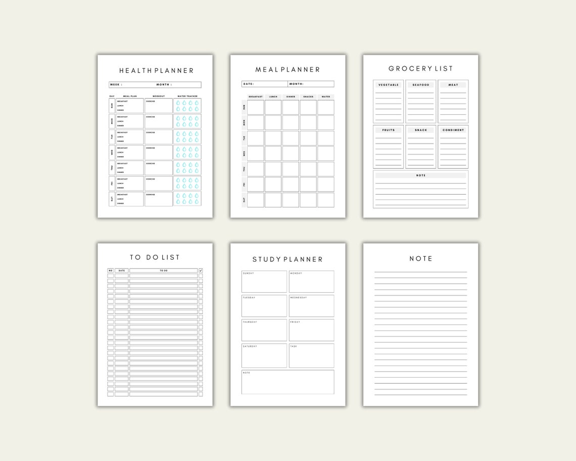 2024 Useful Printable Pdf Agenda, Fillable Journal Planner, Stay ...