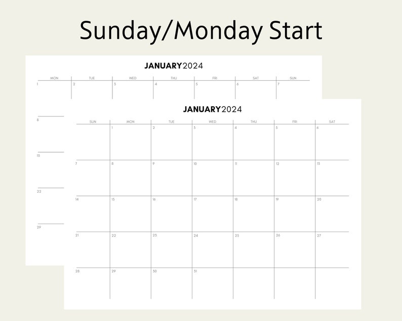 2024 Monthly Productivity Planner Monthly Schedule Monthly - Etsy