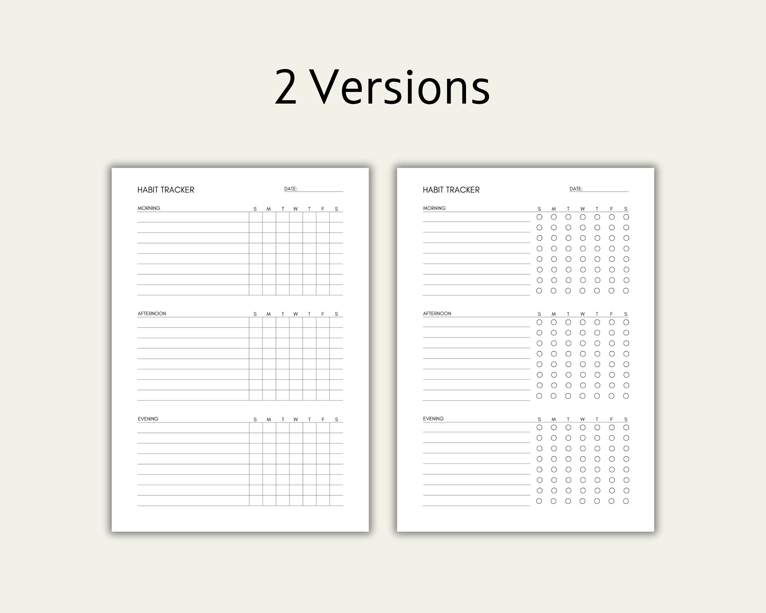 Daily Habit Tracker Daily Routine Planner Fillable Routine - Etsy