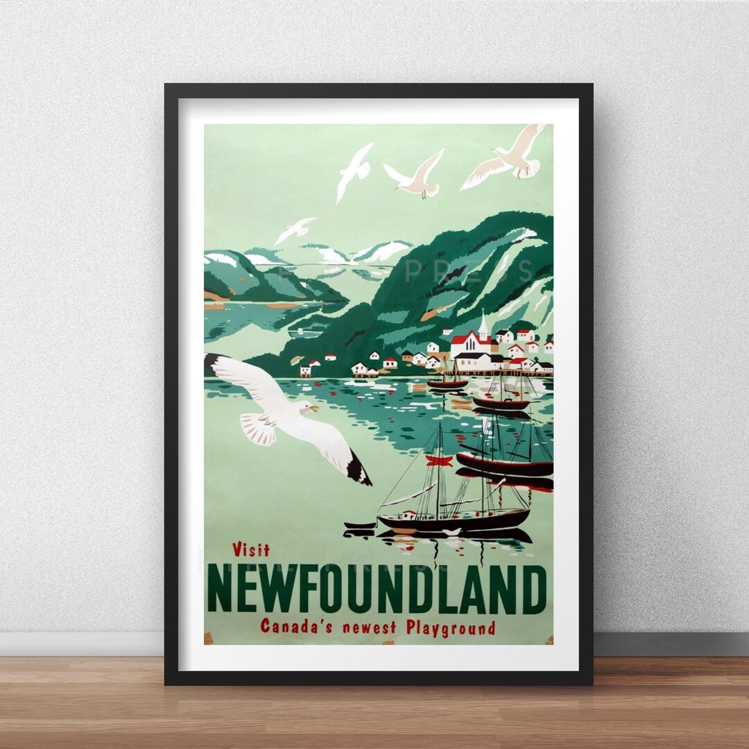 Restored Vintage Newfoundland Poster Digital Download / Canada Travel ...
