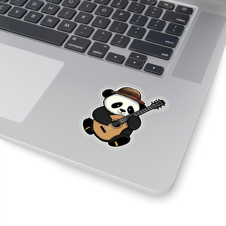 Master Guitarist Panda Bear Sticker, Panda Bear Lover Gift, Journal ...