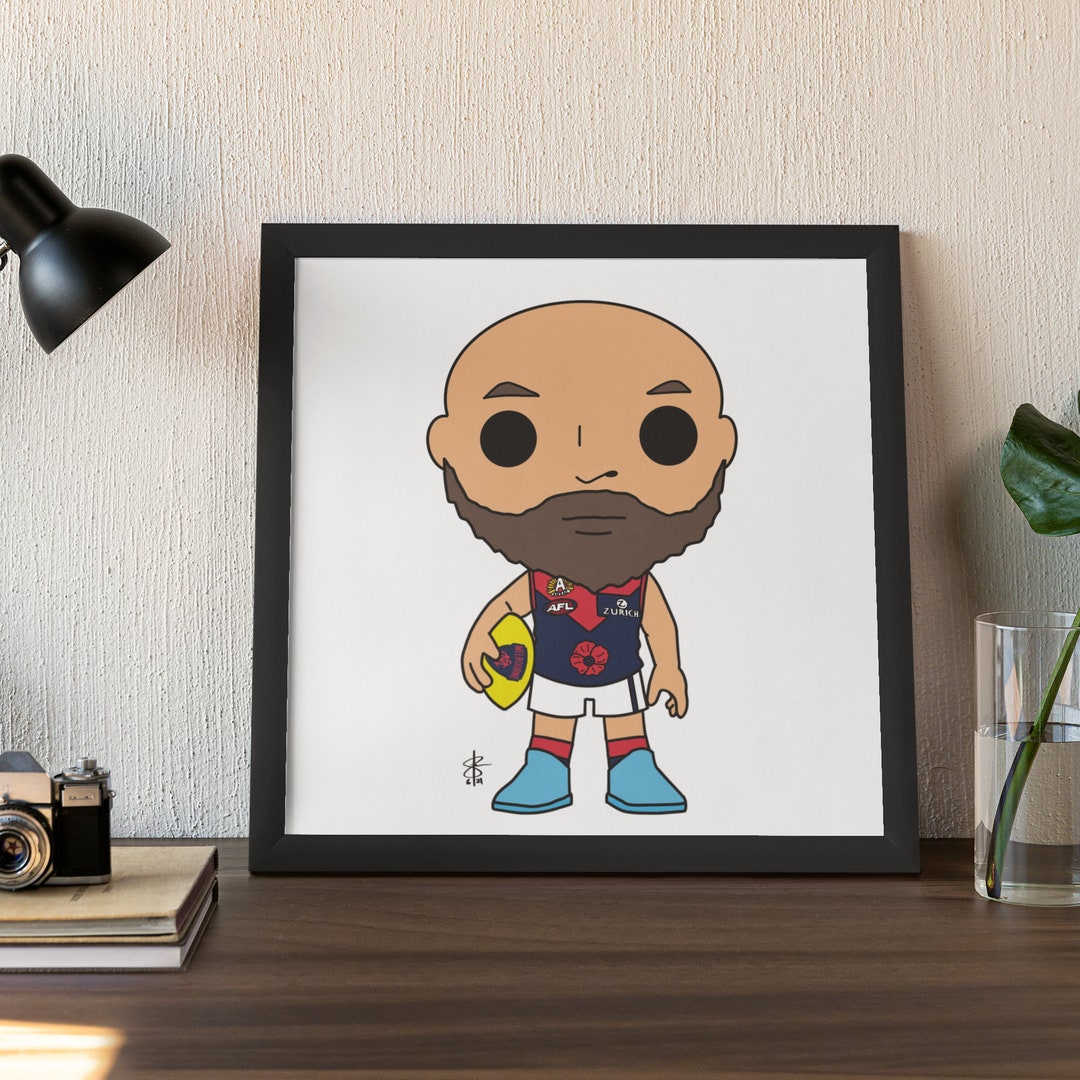 Melbourne Demons Footy Style AFL Poster Print - Etsy