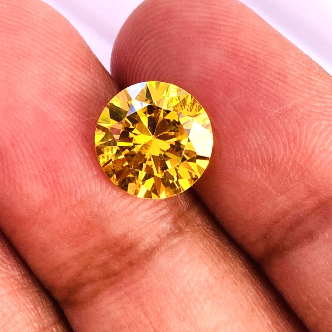 Gelber Diamant !!!Schöne Hochwertige Edelstein Runde Form A ++ Diamant ...