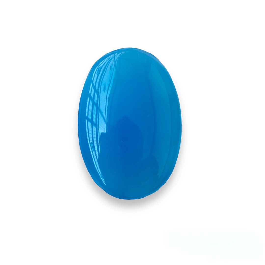 Sky Blue Sulemani Aqeeq (agate) 100% Natural Gemstone Oval Shape ...