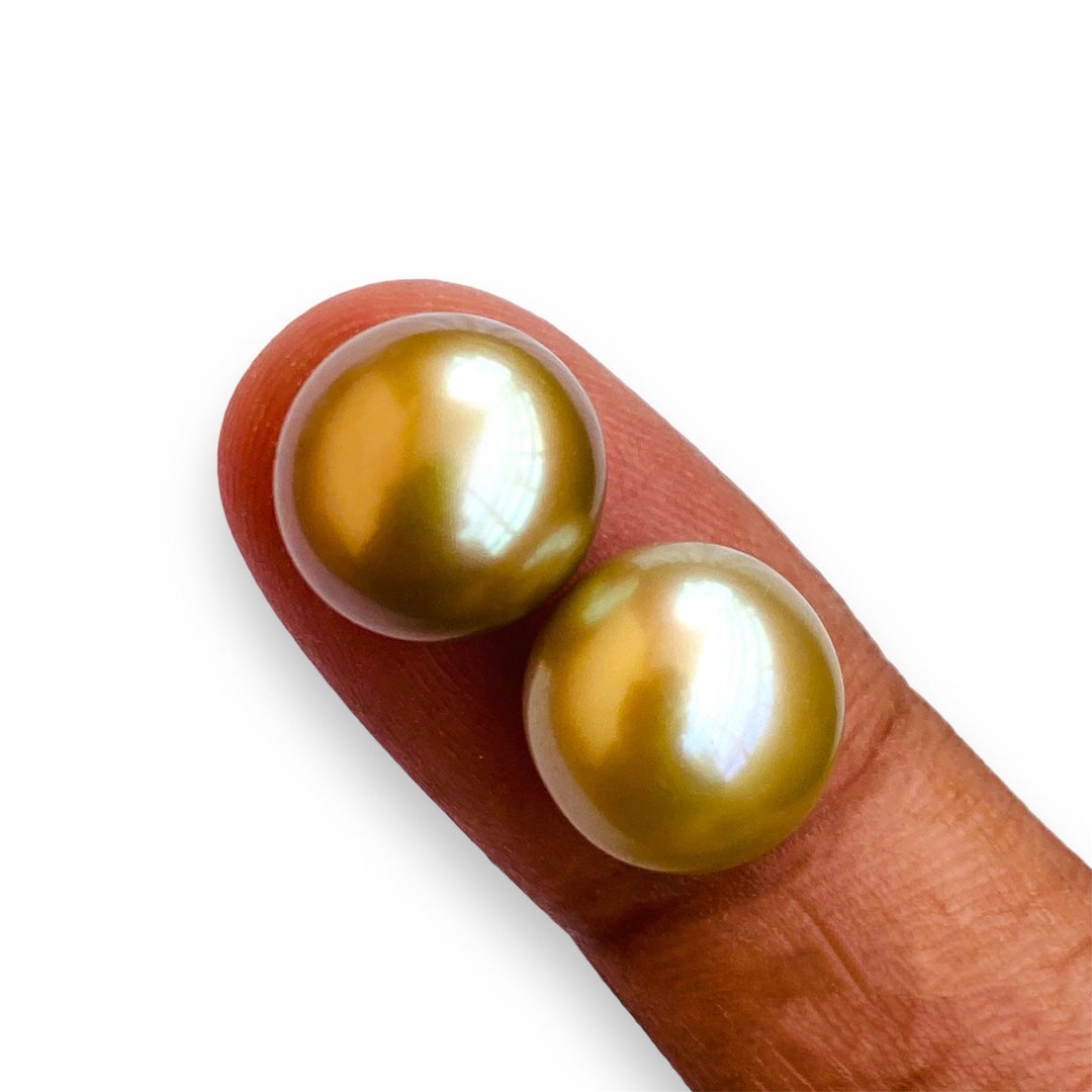 Green Basra Pearl 100% Natural 2 Pieces Beautiful Fresh Water Pearl ...