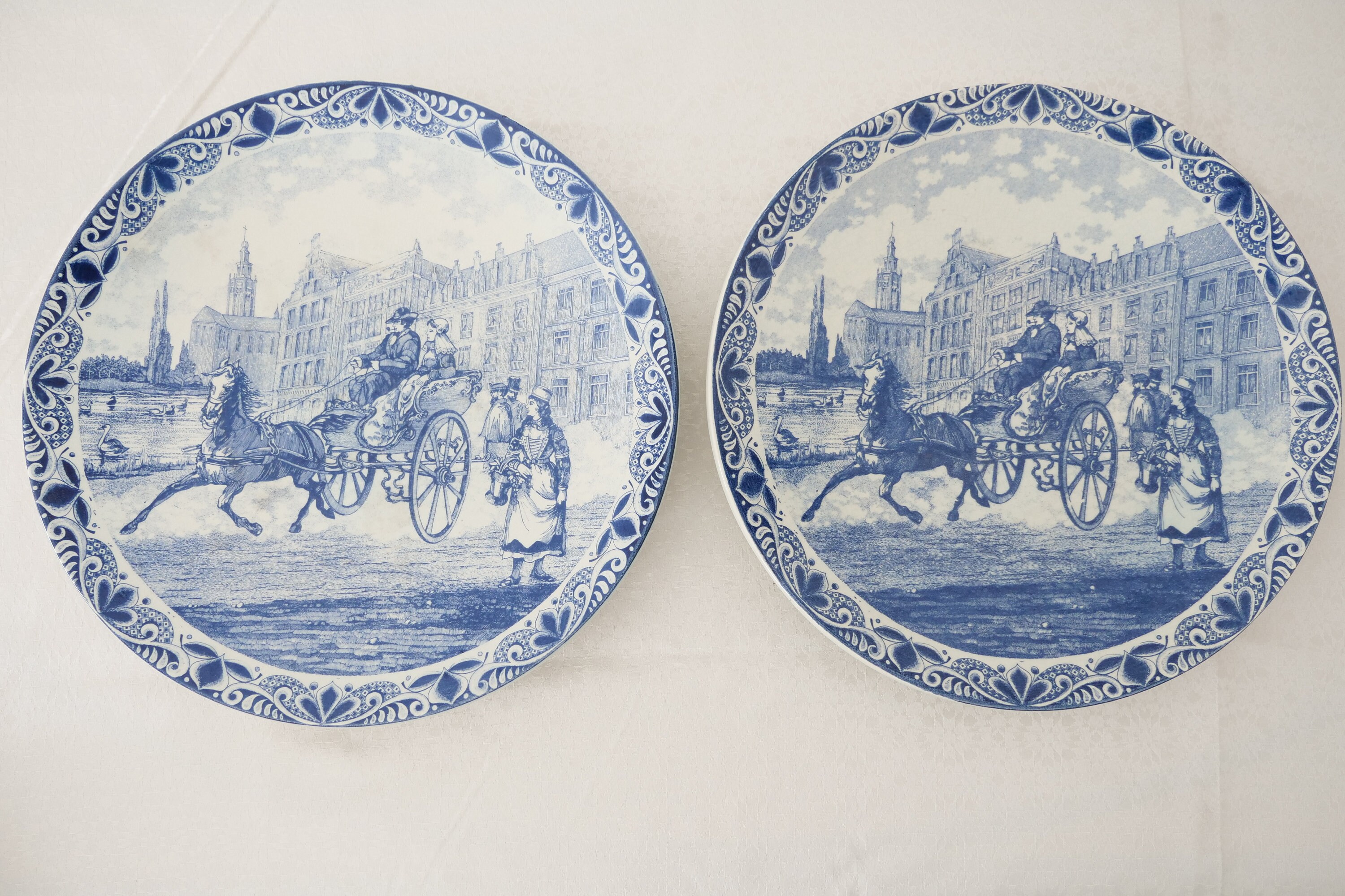 Vintage Delft Blue Plate Scenery Antique Sleigh Plate Holland - Etsy