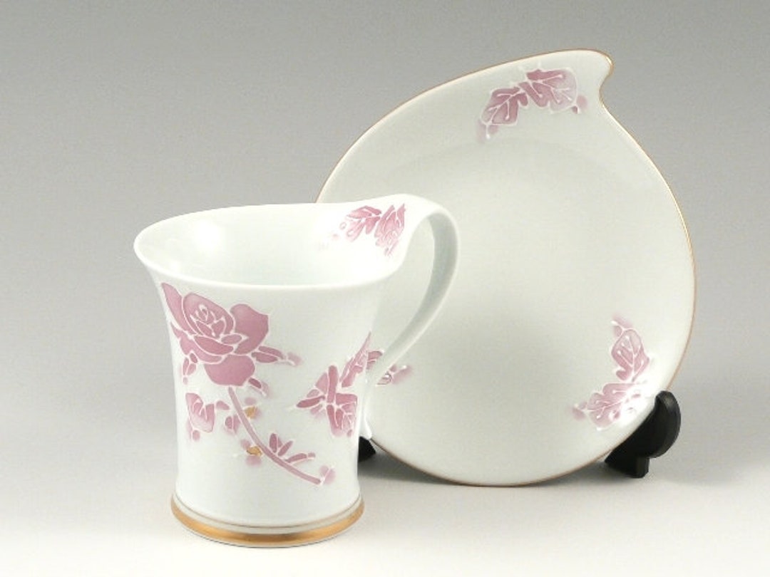 Rose Flowers Coffee Cups Afternoon Tea Water Cup Made in - Etsy