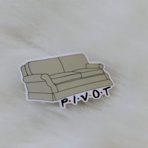 Friends Couch Pivot Stairs Scene|laminated Vinyl Stickers|pivot Sofa ...