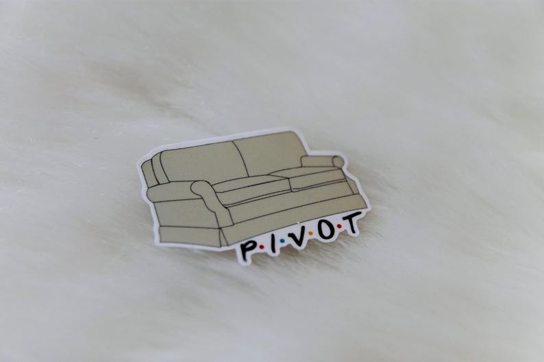Friends Couch Pivot Stairs Scene|laminated Vinyl Stickers|pivot Sofa ...