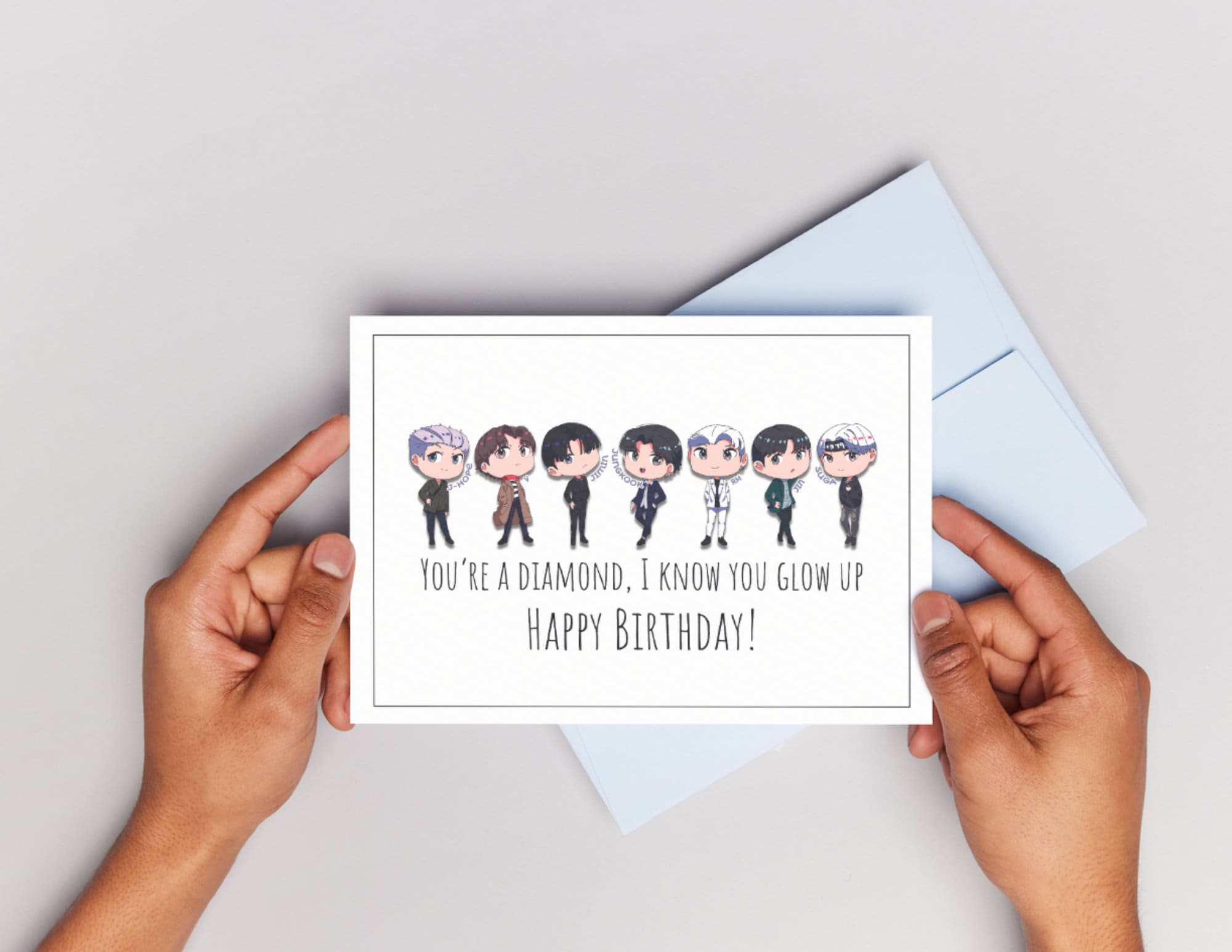 Birthday Card for BTS Army BTS Fan Art Printableyou're A Diamond I Know ...