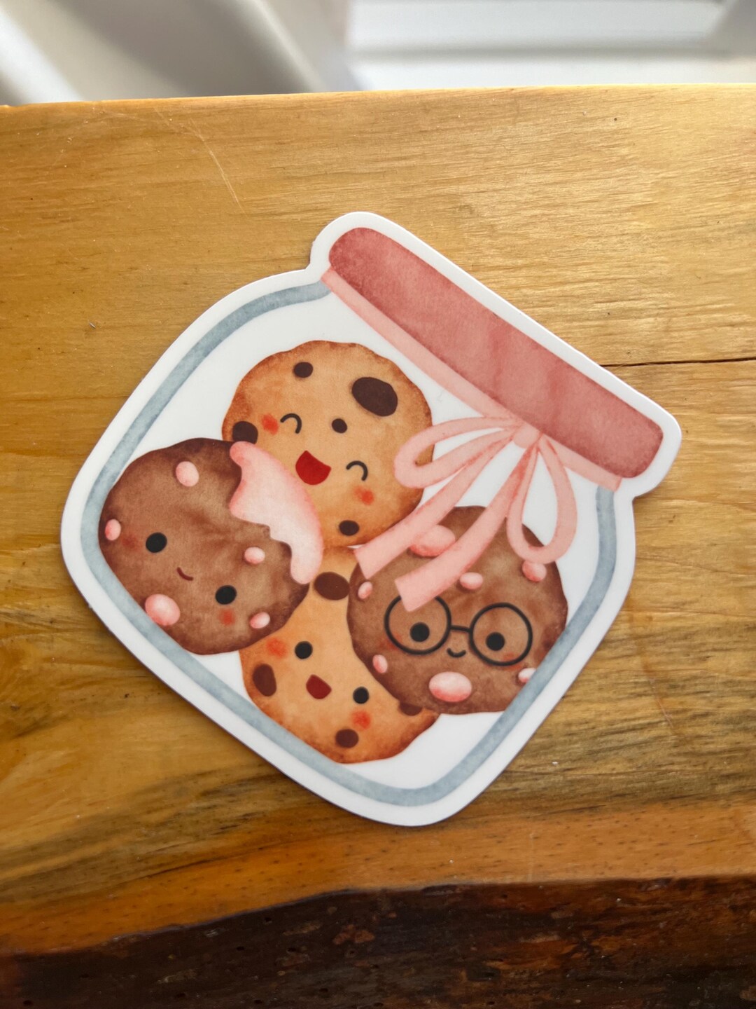 Cute Cookie Jar Matte Laminated Vinyl Stickers|cookie Family|gift for ...