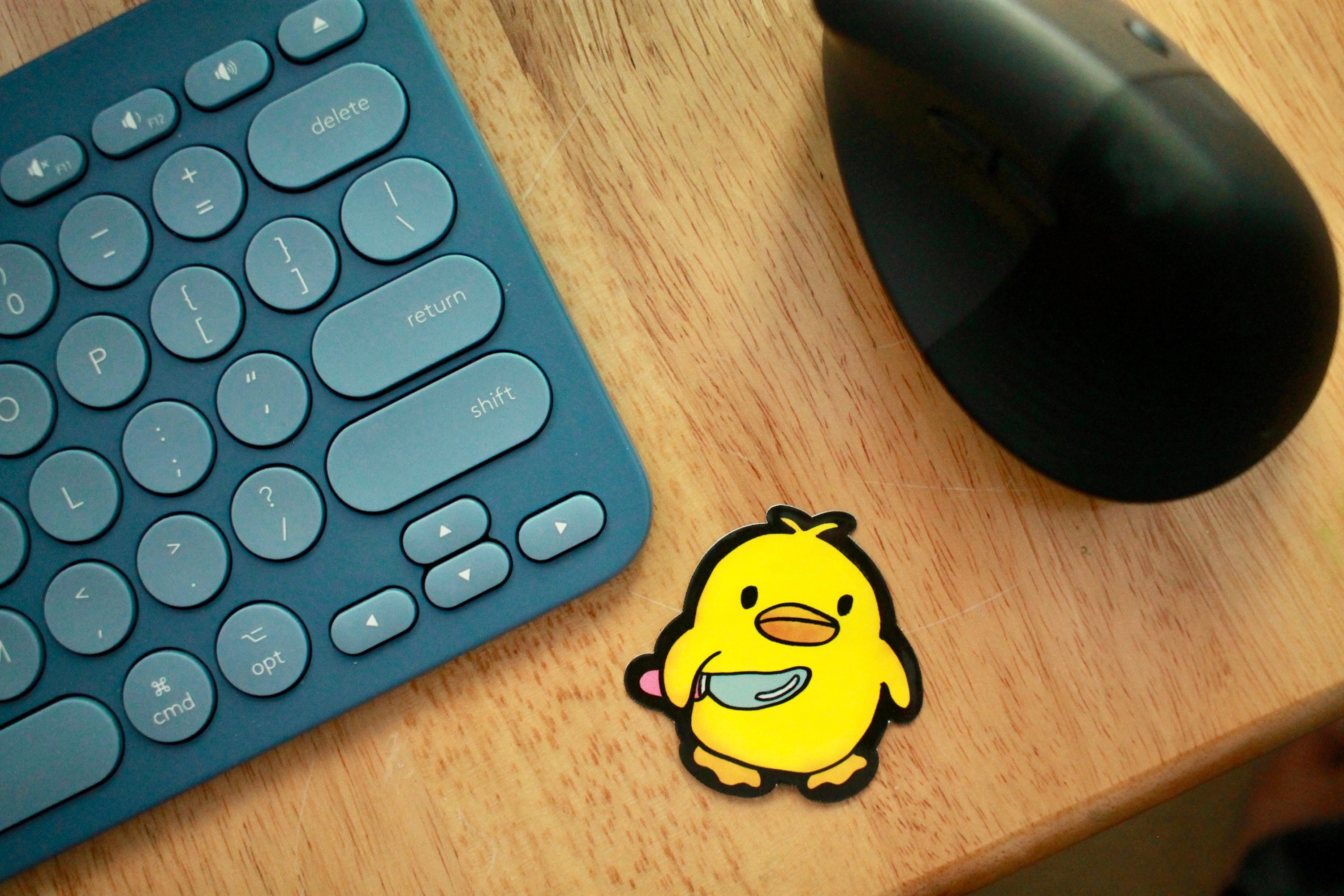 Rubber Ducky, Duck-knife Slack Emoji, Waterproof Laminated Vinyl ...