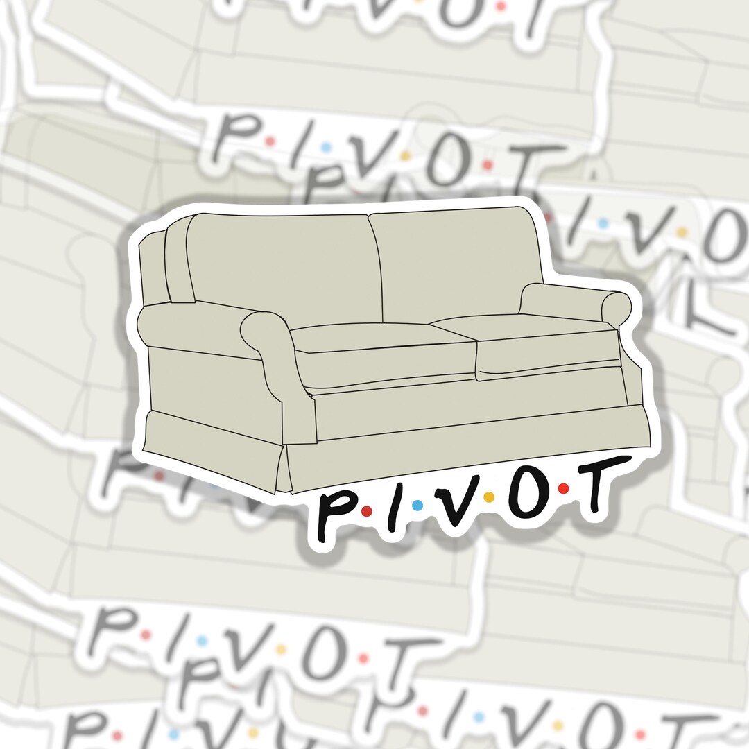 Friends Couch Pivot Stairs Scene|laminated Vinyl Stickers|pivot Sofa ...
