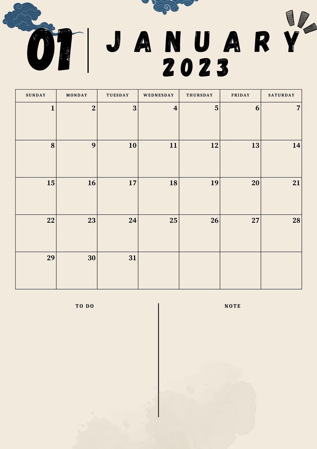 Day and Night 2023 Year Calendar. Fun Calendar - Etsy