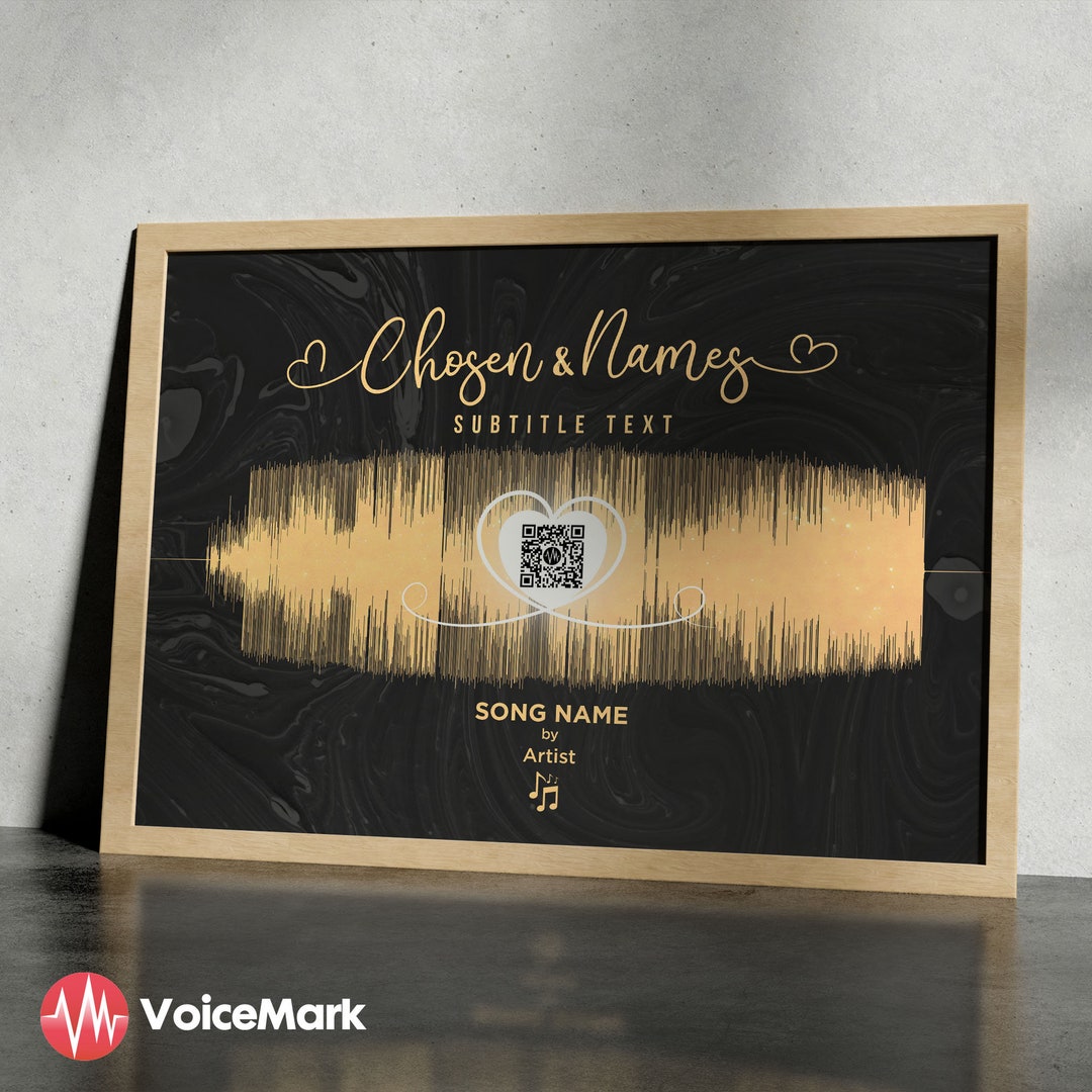 Music Gift for Friend, Sound Wave + QR Code Gift for Valentine, Best ...