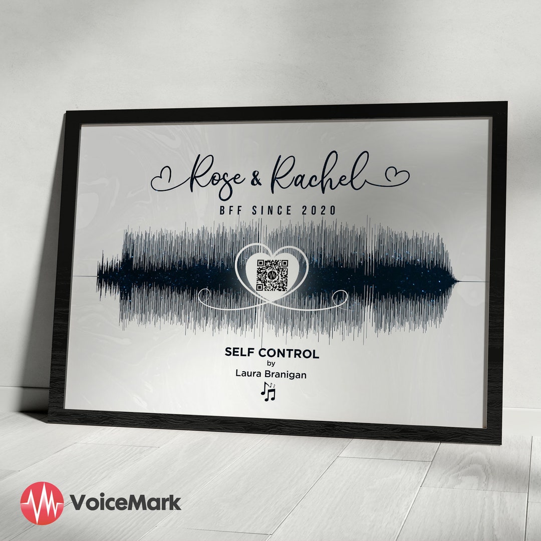 Music Gift for Friend Sound Wave QR Code Gift for - Etsy