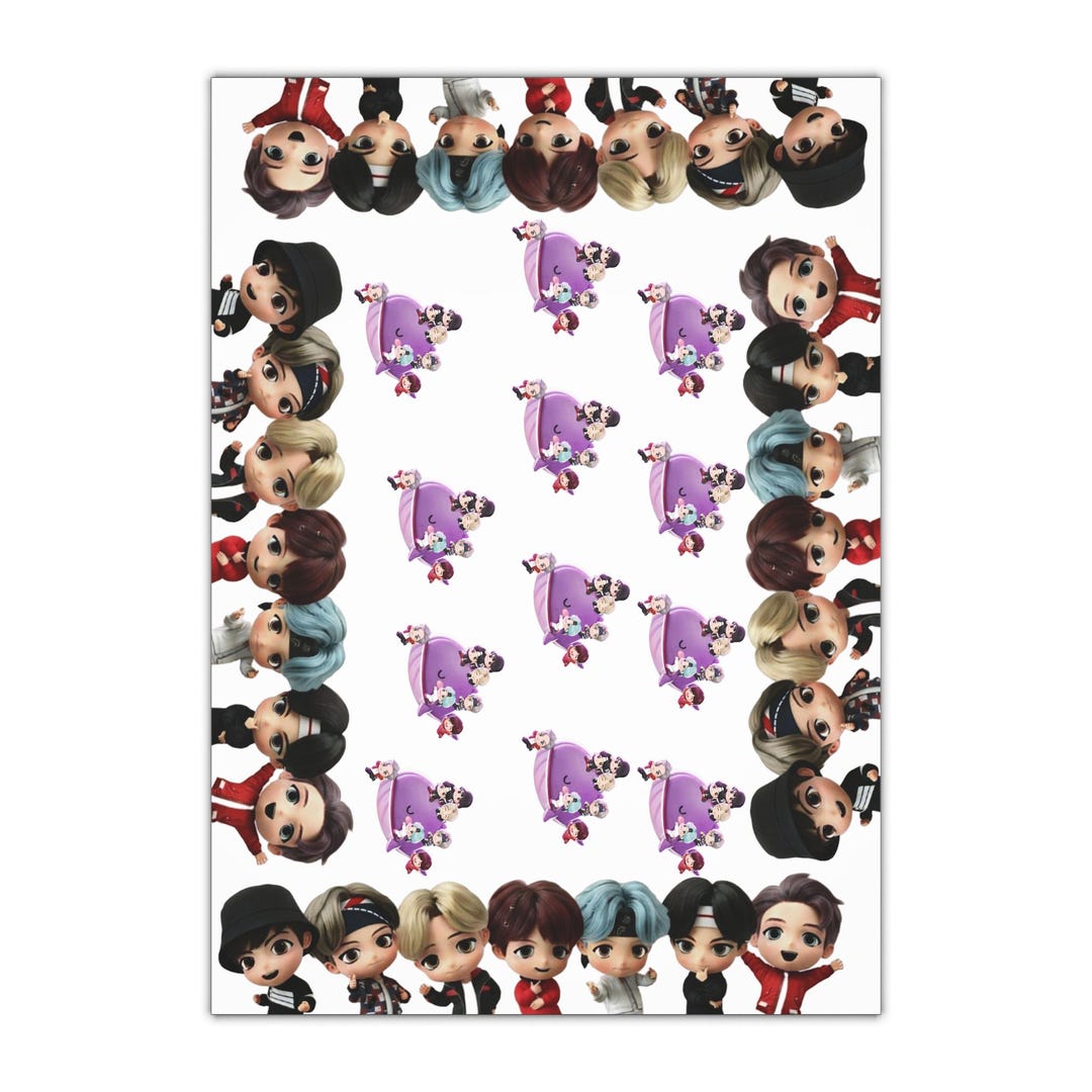 Tiny Tan Character Pattern Gift Wrapping Paper - Etsy