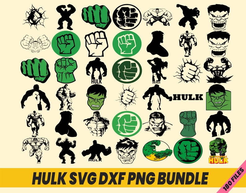 Hulk SVG DXF PNG Bundle Digital File Instant Download - Etsy