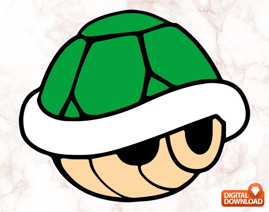 Super Mario Shell Green SVG DXF PNG Digital Instant Download - Etsy