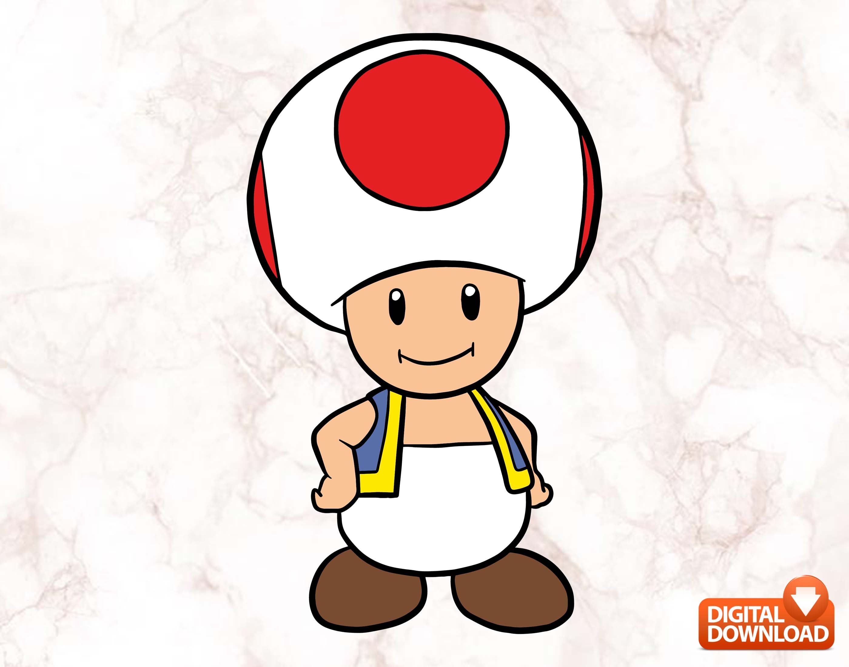 White Toad Mario
