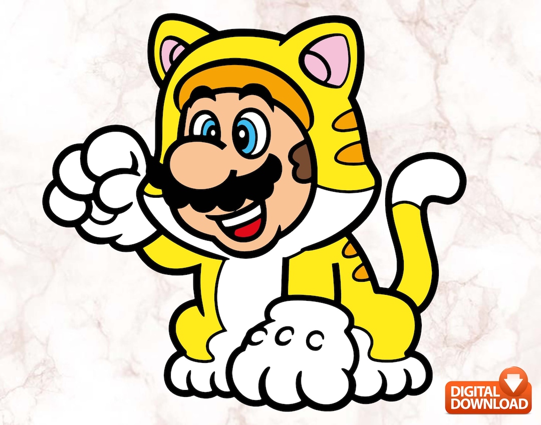 Super Mario Katze SVG DXF PNG Digital Sofort Download Datei 1 - Etsy.de
