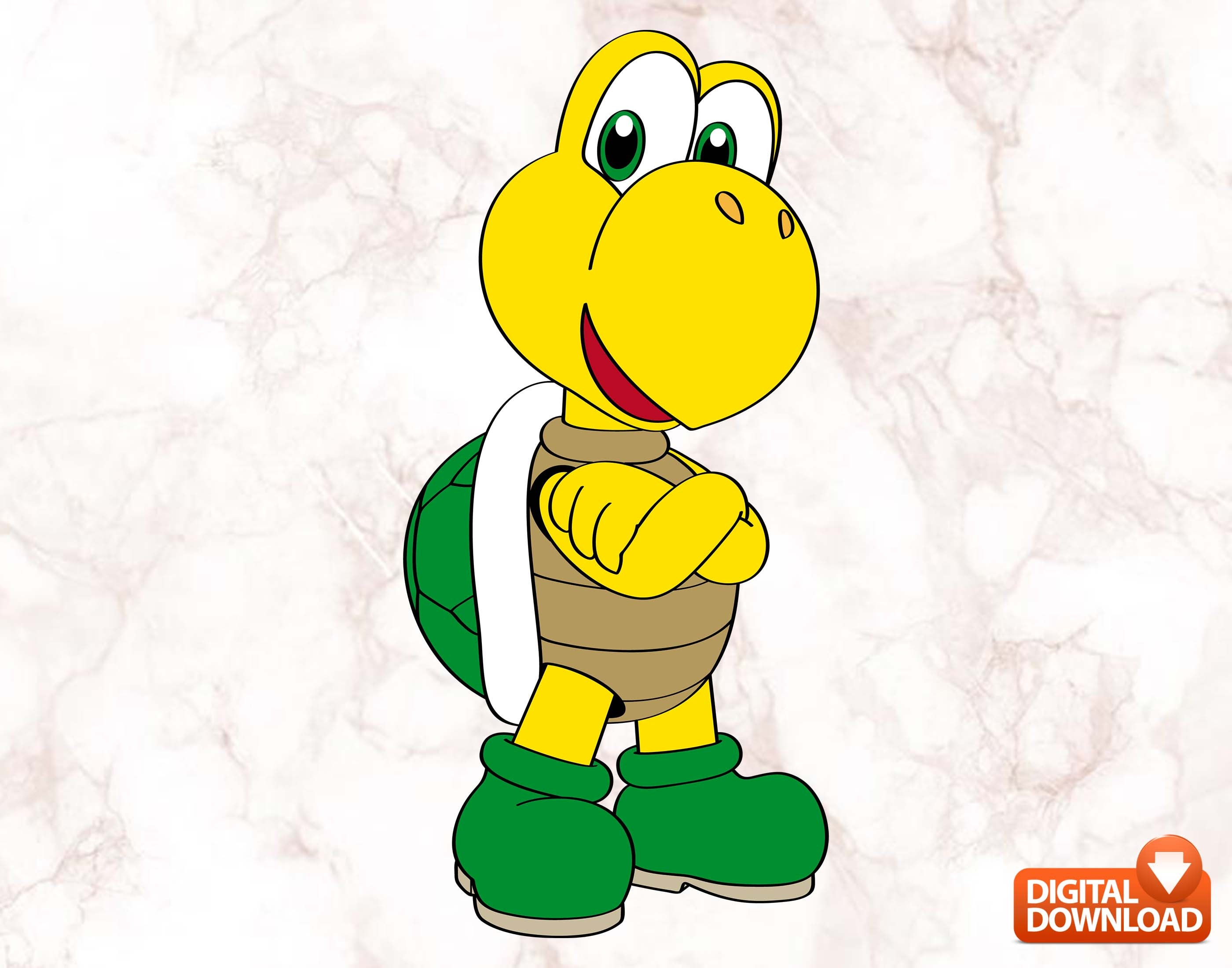 Koopa Troopa Super Mario SVG DXF PNG Digital Instant Download - Etsy