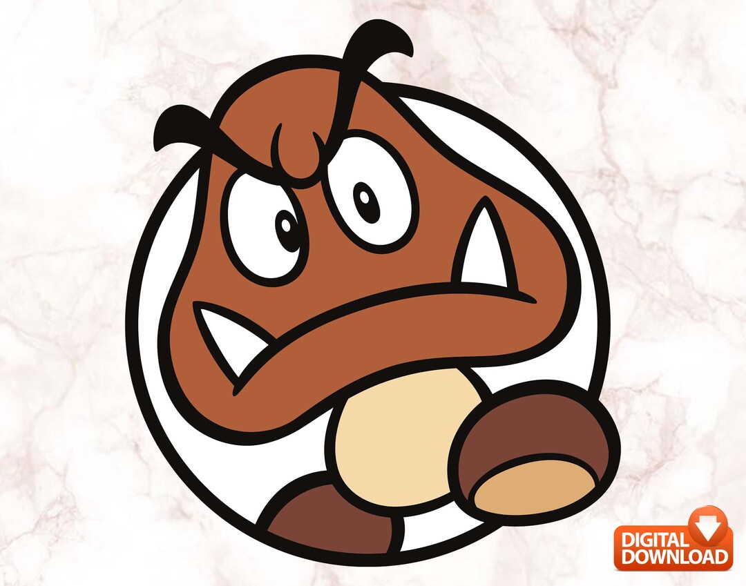 Goomba Super Mario SVG DXF PNG Digital Instant Download File - Etsy