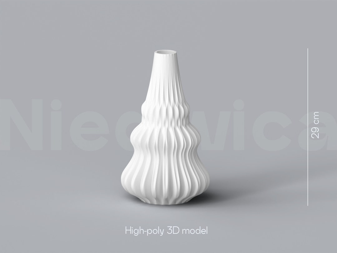3D Printable Flower Vase for 3D Printing STL File for Home Decoration ...