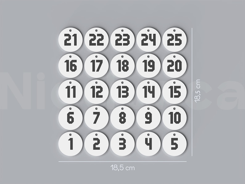 3D Printed Round Number Tags, STL Files 3D Printing (1-100) Dual Combo ...