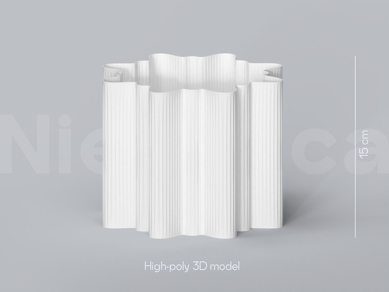3D Printed Flower Pot STL File Set: Modern Planter Designs (digital ...