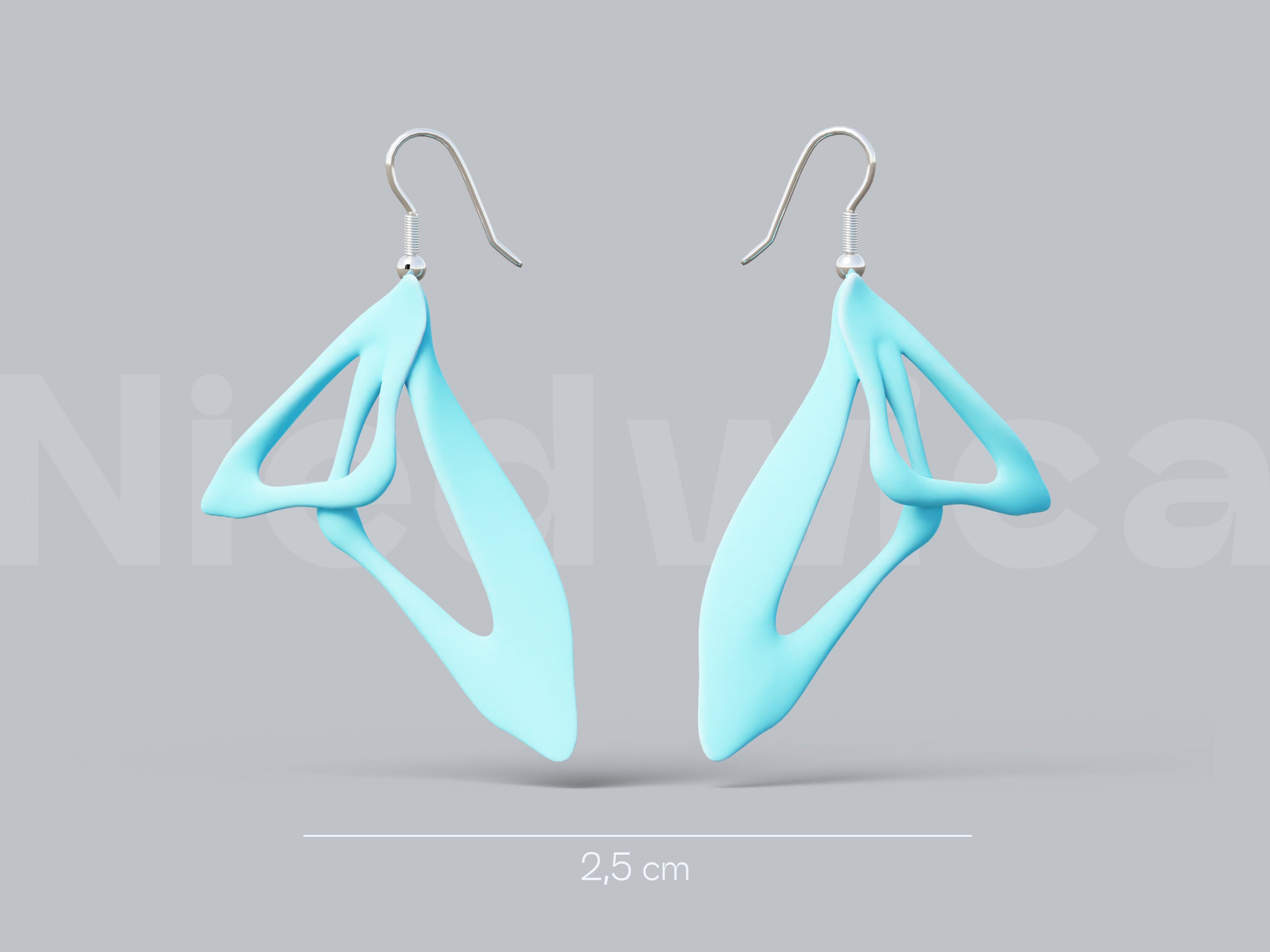 3D Printed Earrings Abstract Earrings Stl File 3D Printed - Etsy