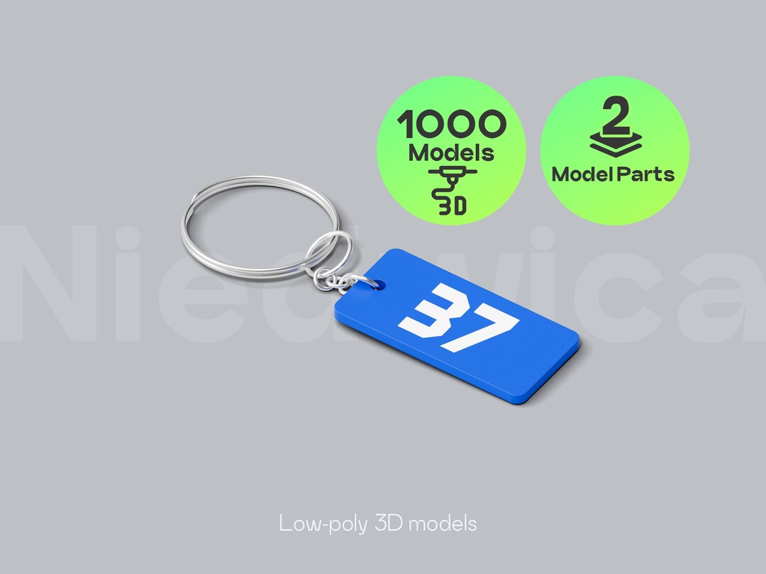 1000 Number Tags STL File: Dual-color 3D Printing (digital Download) - Etsy