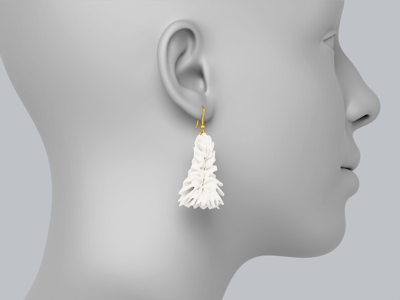 Coral Reef Earrings STL File: 3D Printing DIY Jewelry Pattern - Etsy